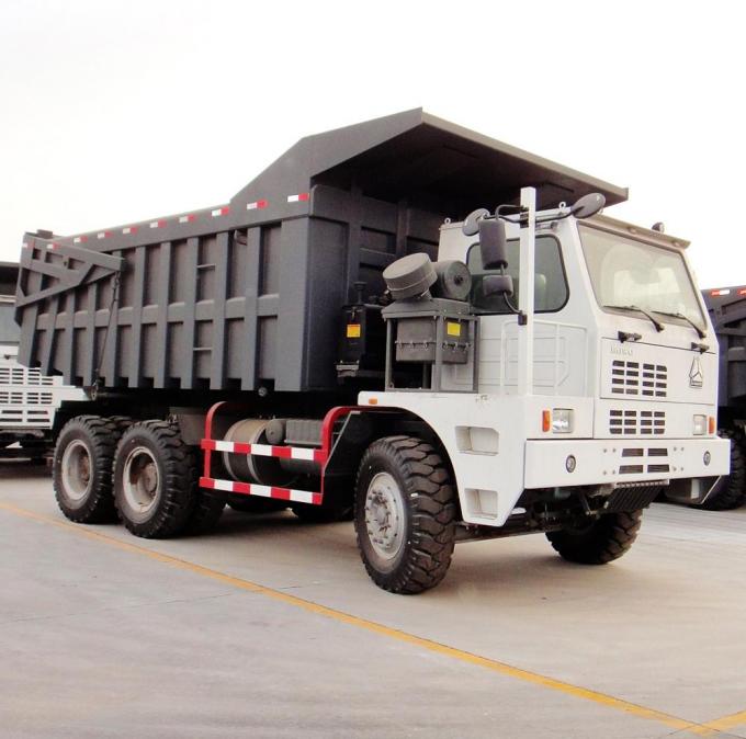 70T 371HP Off Road Dump Truck / Sand Dump Truck With 400L Oil Tank 80km ...
