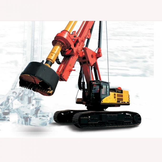 Red Pile Drilling Machine , Portable Full Hydraulic Rotary Drilling Rig ...