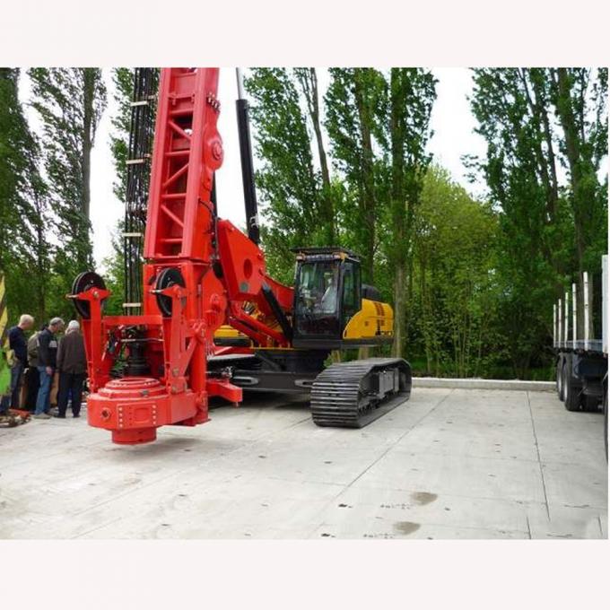 Red Pile Drilling Machine , Portable Full Hydraulic Rotary Drilling Rig ...