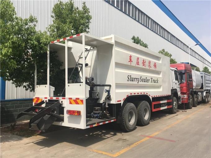 3000L Asphalt Slurry Seal Truck With 8m3 Aggregate Bin / Road ...