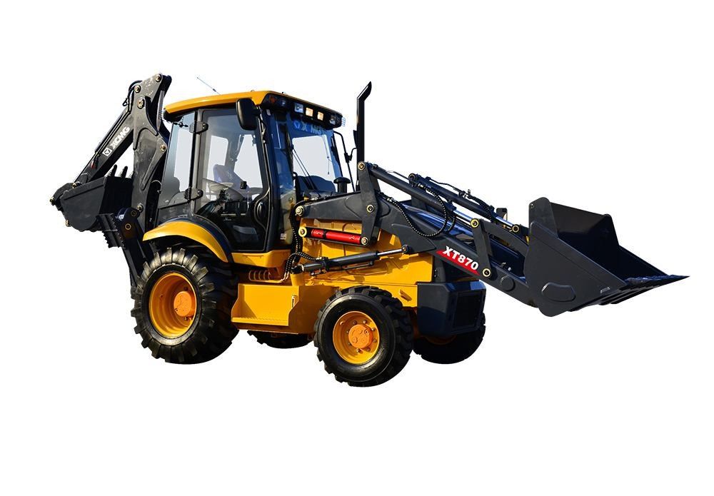XC870K Heavy Earth Moving Machinery Mini Farm Tractor With Backhoe And ...
