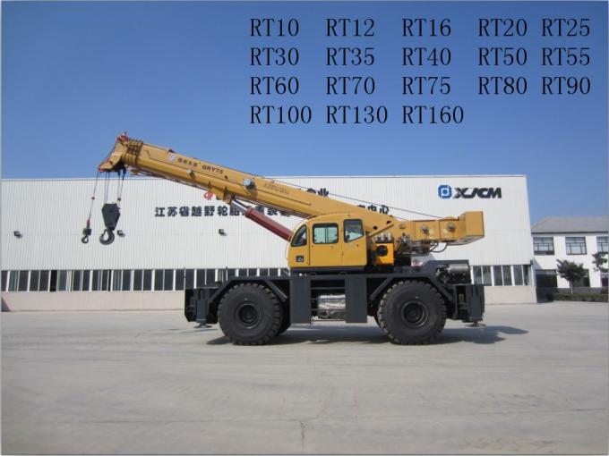 Heavy Duty 80 Tonne Mobile Crane Truck RT80 With CAT Engine Automatic ...