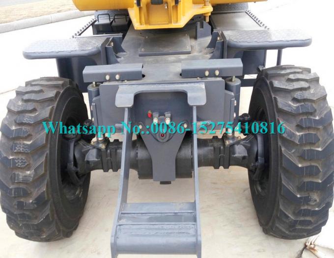 All Wheel Drive 4 Wheeled Mini Excavator , 6 Ton Excavator For Earth ...