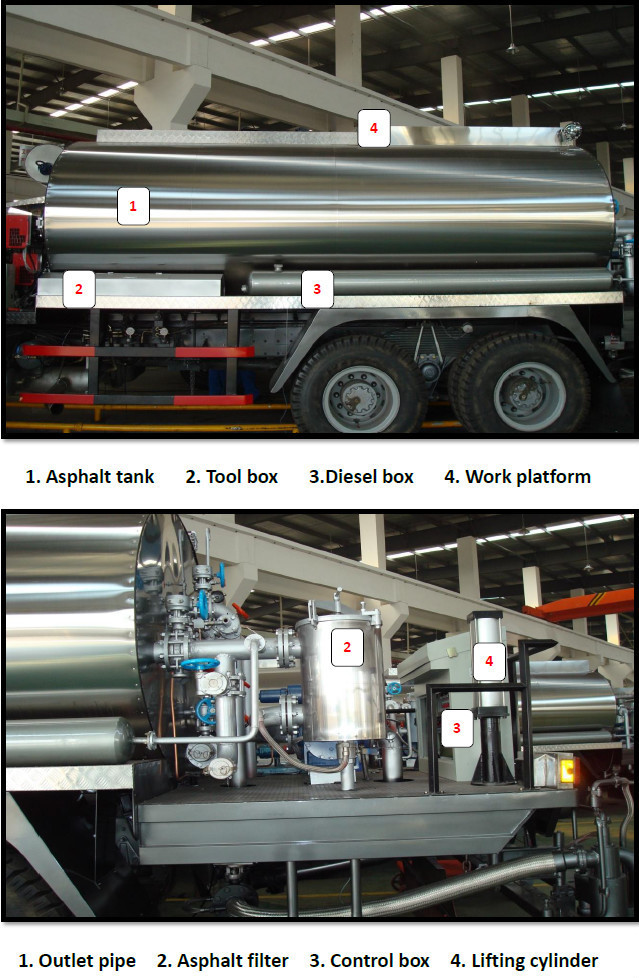 ZZ1167M4611W Asphalt Road Construction Equipment / Bitumen Sprayer Truck